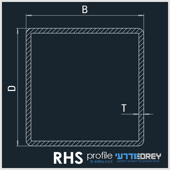 פרופיל מרובע RHS (מורחב) – Edrey systems engineering